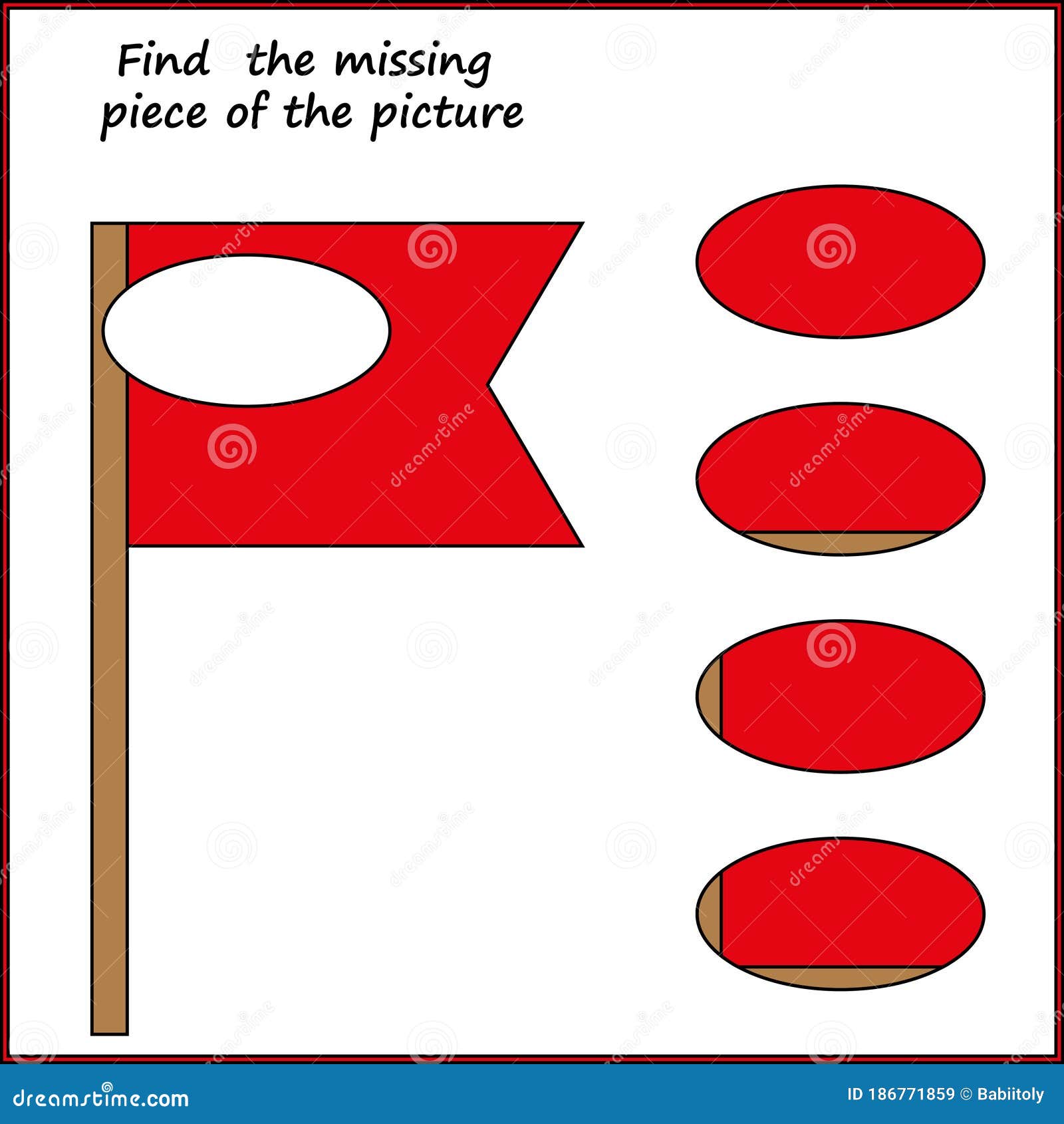 Visual Logic Puzzle: Puzzle Game for Kids. Worksheet for Children Stock ...