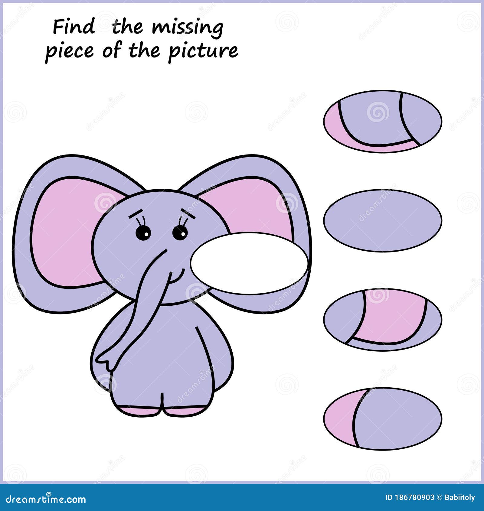 Visual Logic Puzzle: Puzzle Game for Kids. Worksheet for Children Stock ...