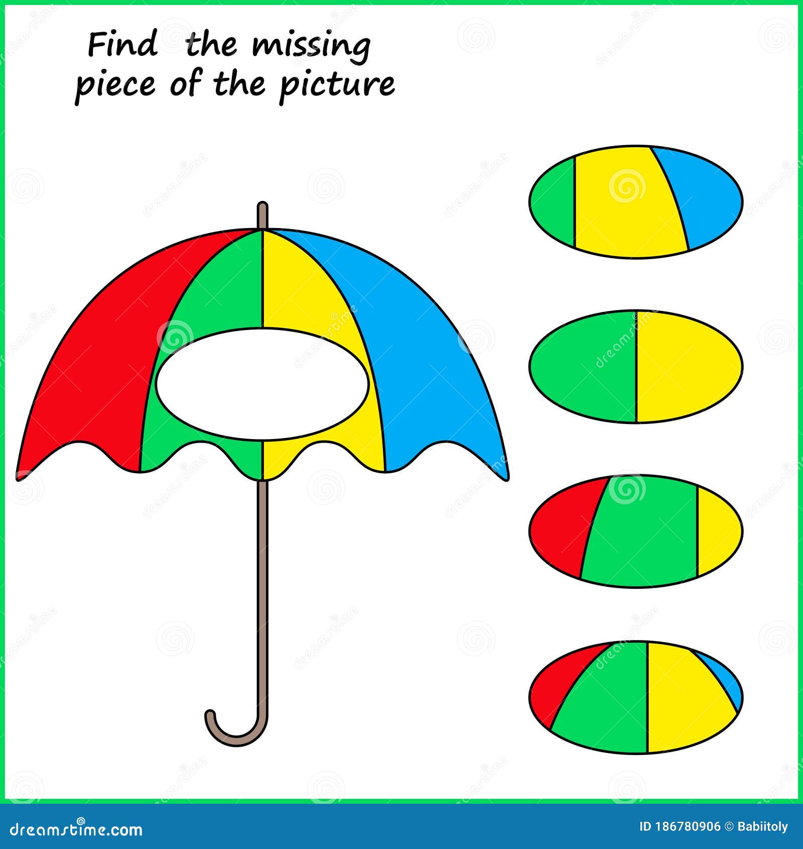 Visual Logic Puzzle: Puzzle Game for Kids. Worksheet for Children Stock ...