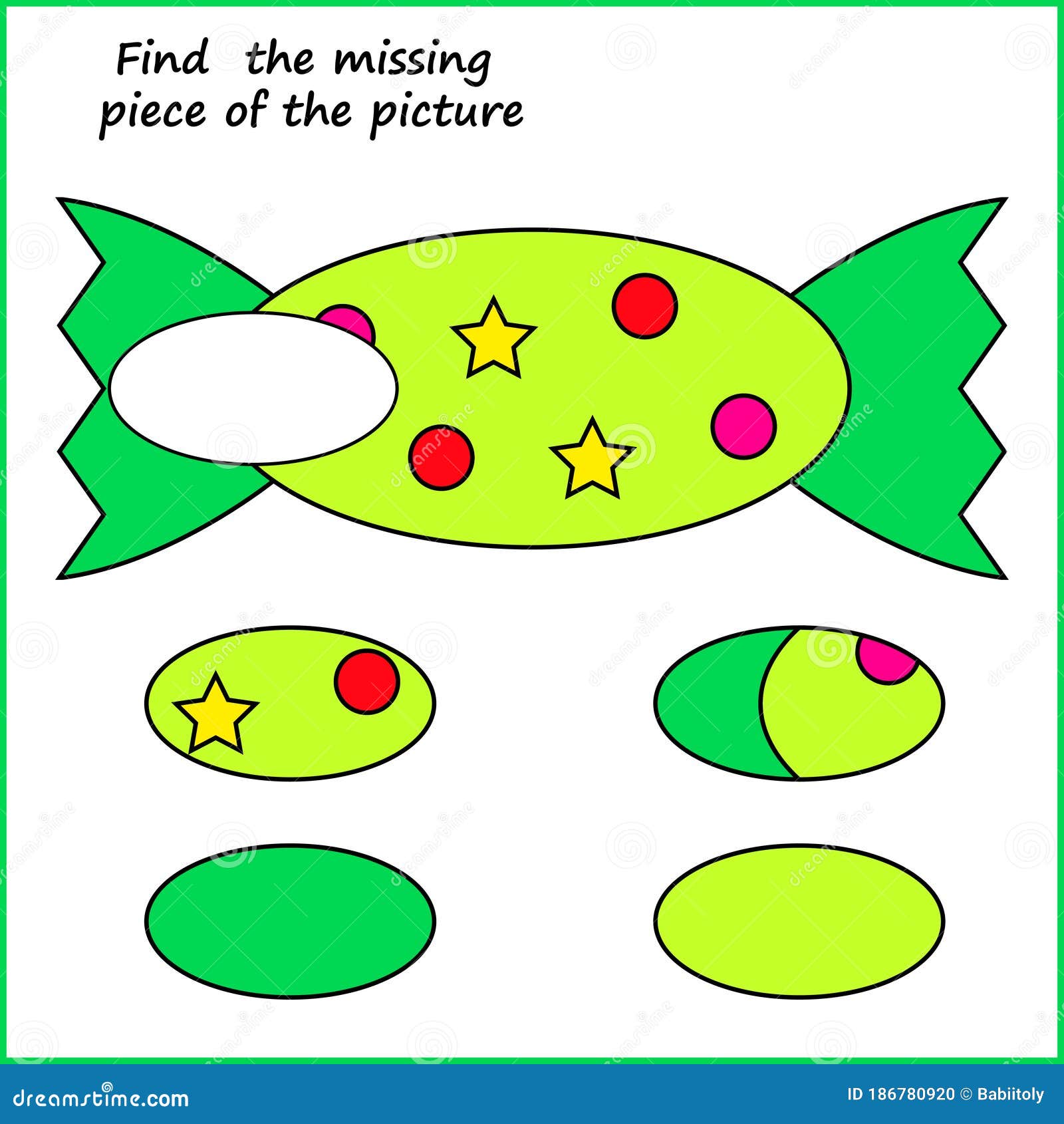 Visual Logic Puzzle: Puzzle Game for Kids. Worksheet for Children Stock ...