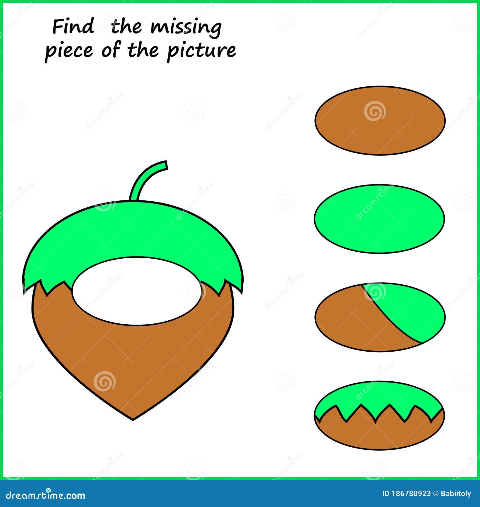 Visual Logic Puzzle: Puzzle Game for Kids. Worksheet for Children Stock ...