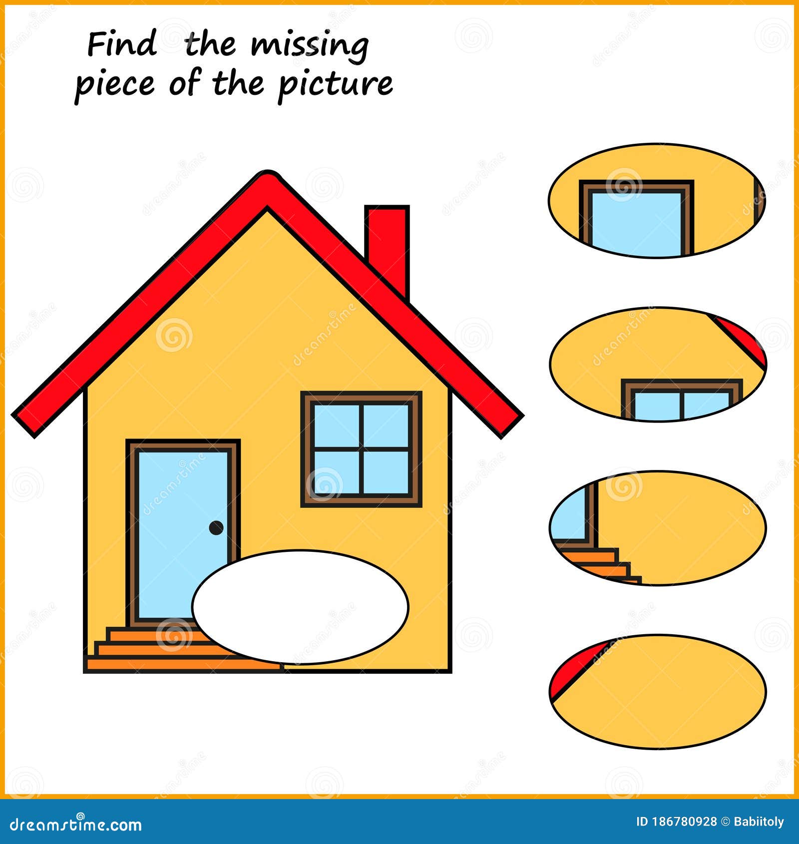 Visual Logic Puzzle: Puzzle Game for Kids. Worksheet for Children Stock ...