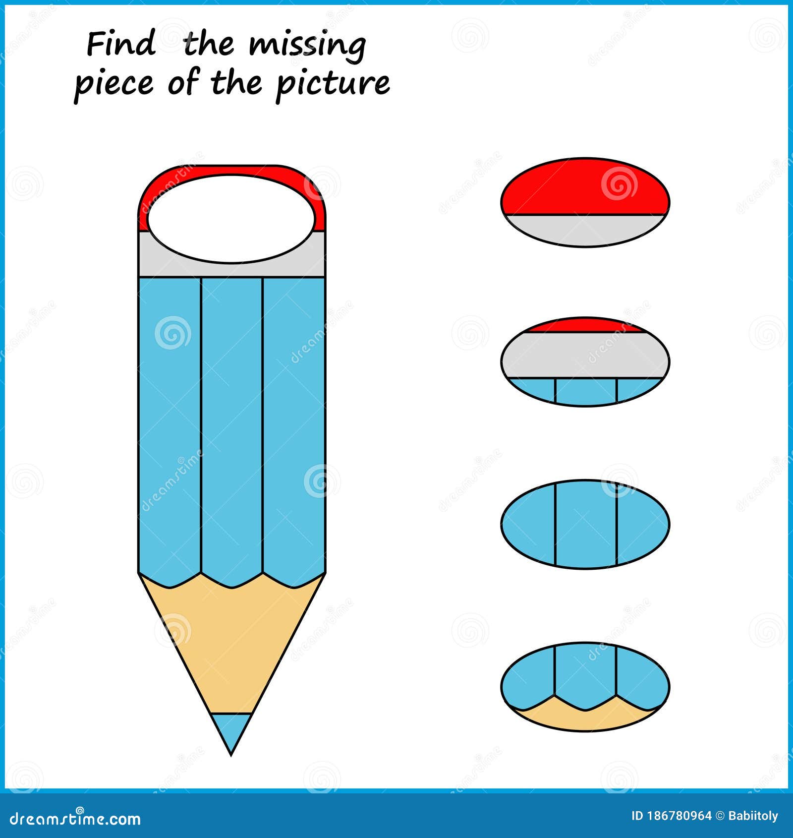 Visual Logic Puzzle: Puzzle Game for Kids. Worksheet for Children Stock ...