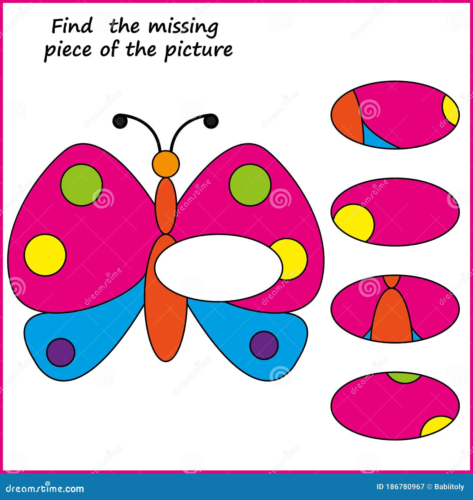 Visual Logic Puzzle: Puzzle Game for Kids. Worksheet for Children Stock ...