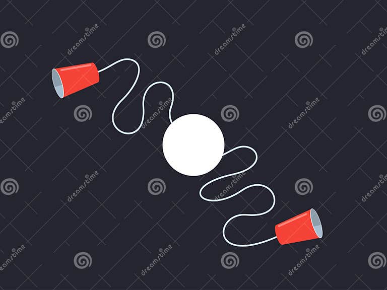 240527 Visual Master_A String and Two Red Cups Stock Vector ...