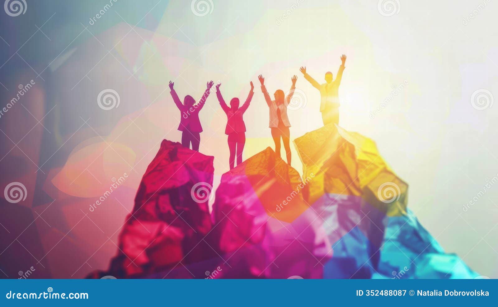 Visual Metaphor of Goal Setting and Achieving Excellence in Life and ...