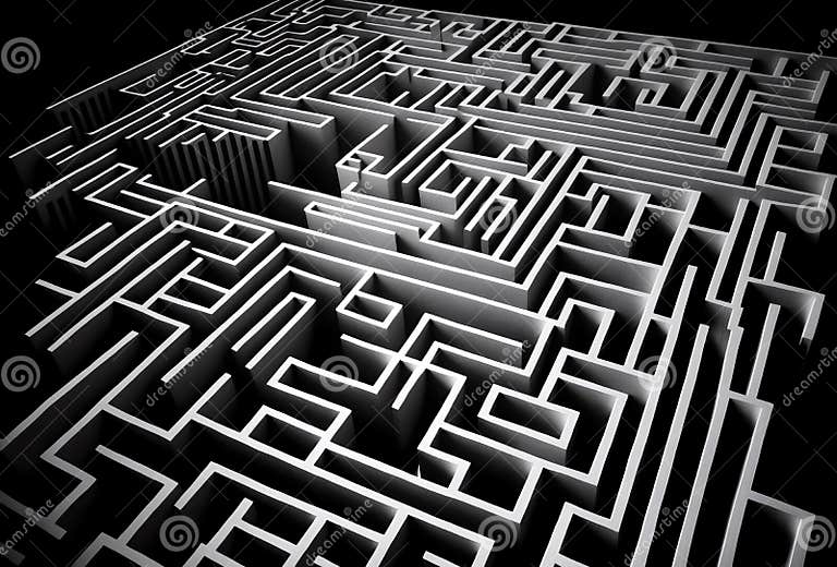 Visual Metaphor of a Maze, Representing the Complexity of the Thinking ...