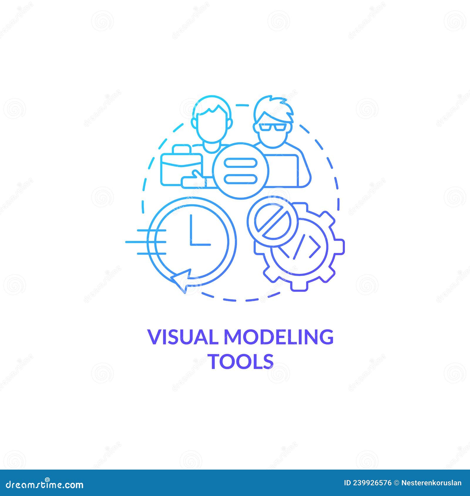Visual Modeling Tools Blue Gradient Concept Icon Stock Vector ... Visual Modeling Tools Blue Gradient Concept Icon Stock Vector ...