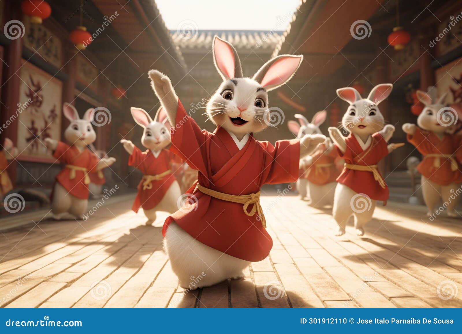 Visual Narratives Depicting The Legend Of Nian Stock Image ...