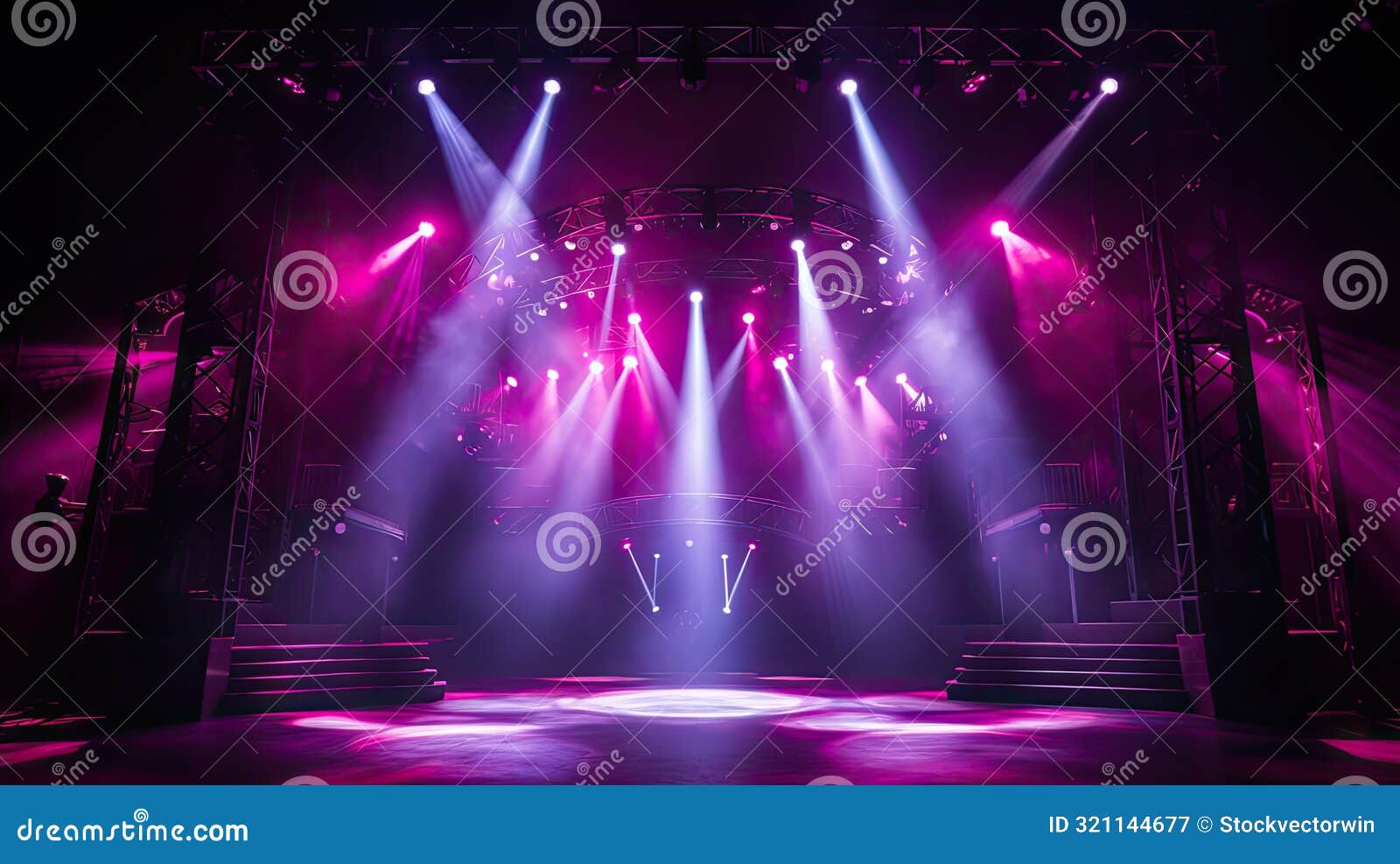 Visual neon stage lights stock illustration. Illustration of visual ...
