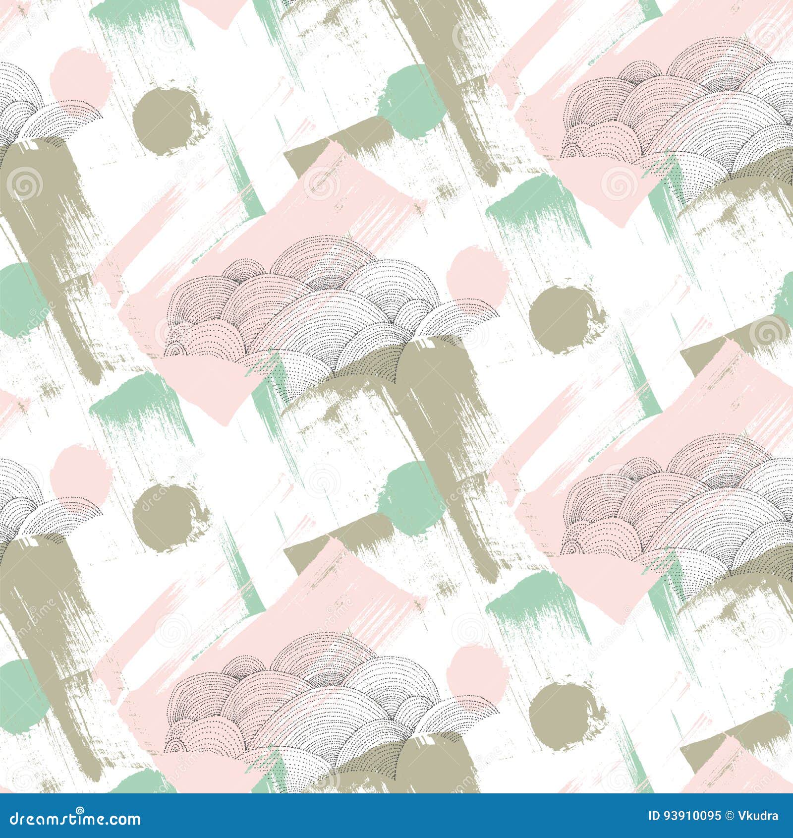 Visual Noise. Messy Trendy Artistic Background Hand Drown Textures ...