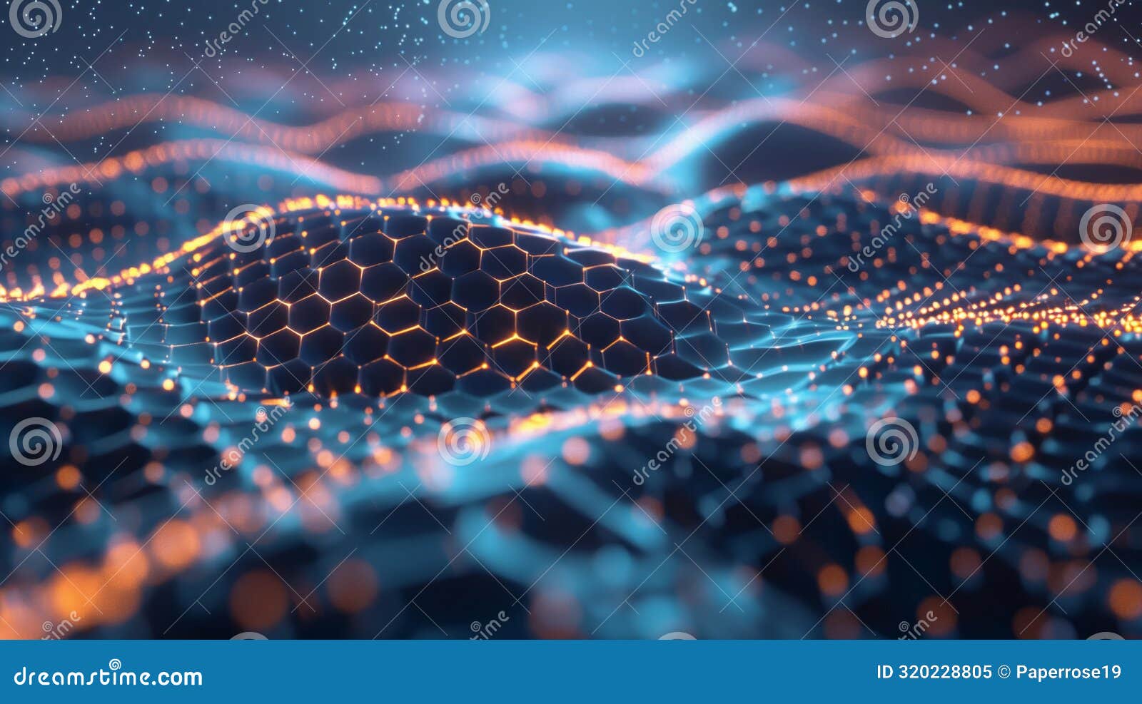 Visual Odyssey with an Abstract Technology Concept Background Stock ...