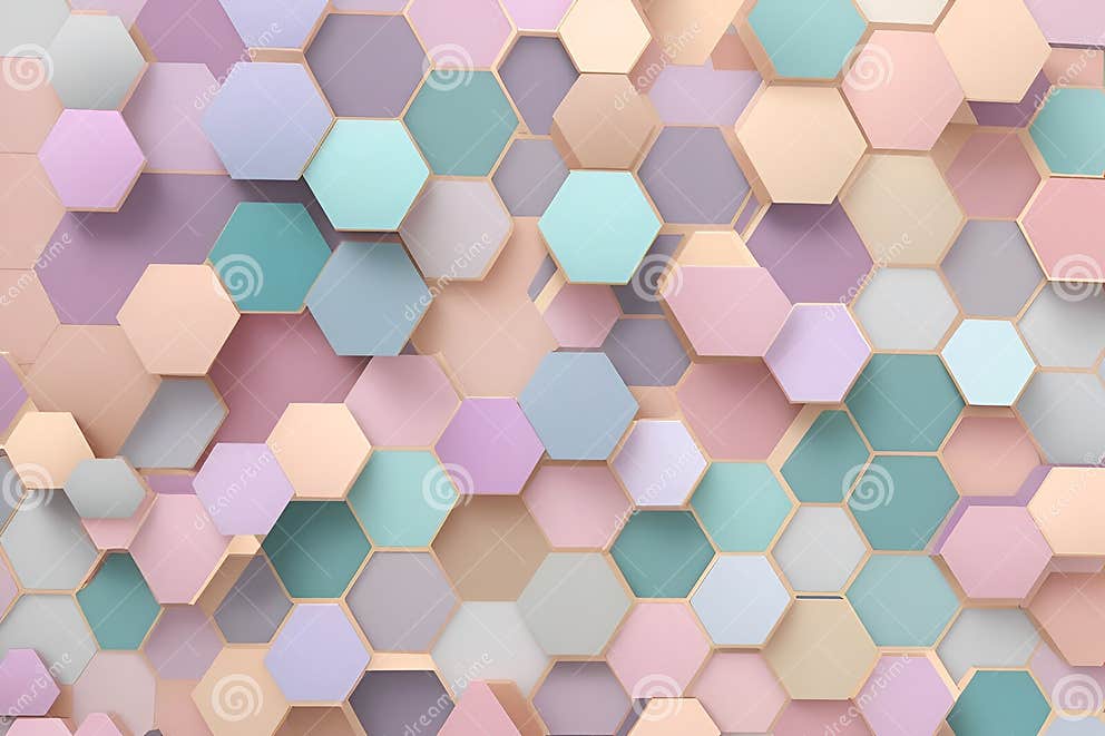 A Visual Pattern with Hexagons Stock Illustration - Illustration of ...