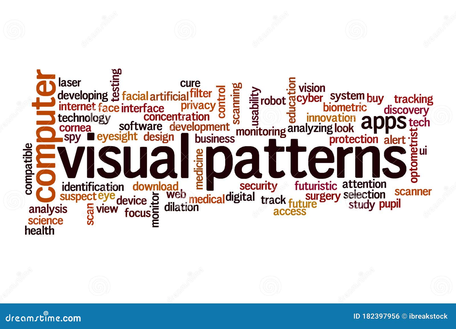 Visual Patterns Word Cloud Concept Stock Illustration - Illustration of ...