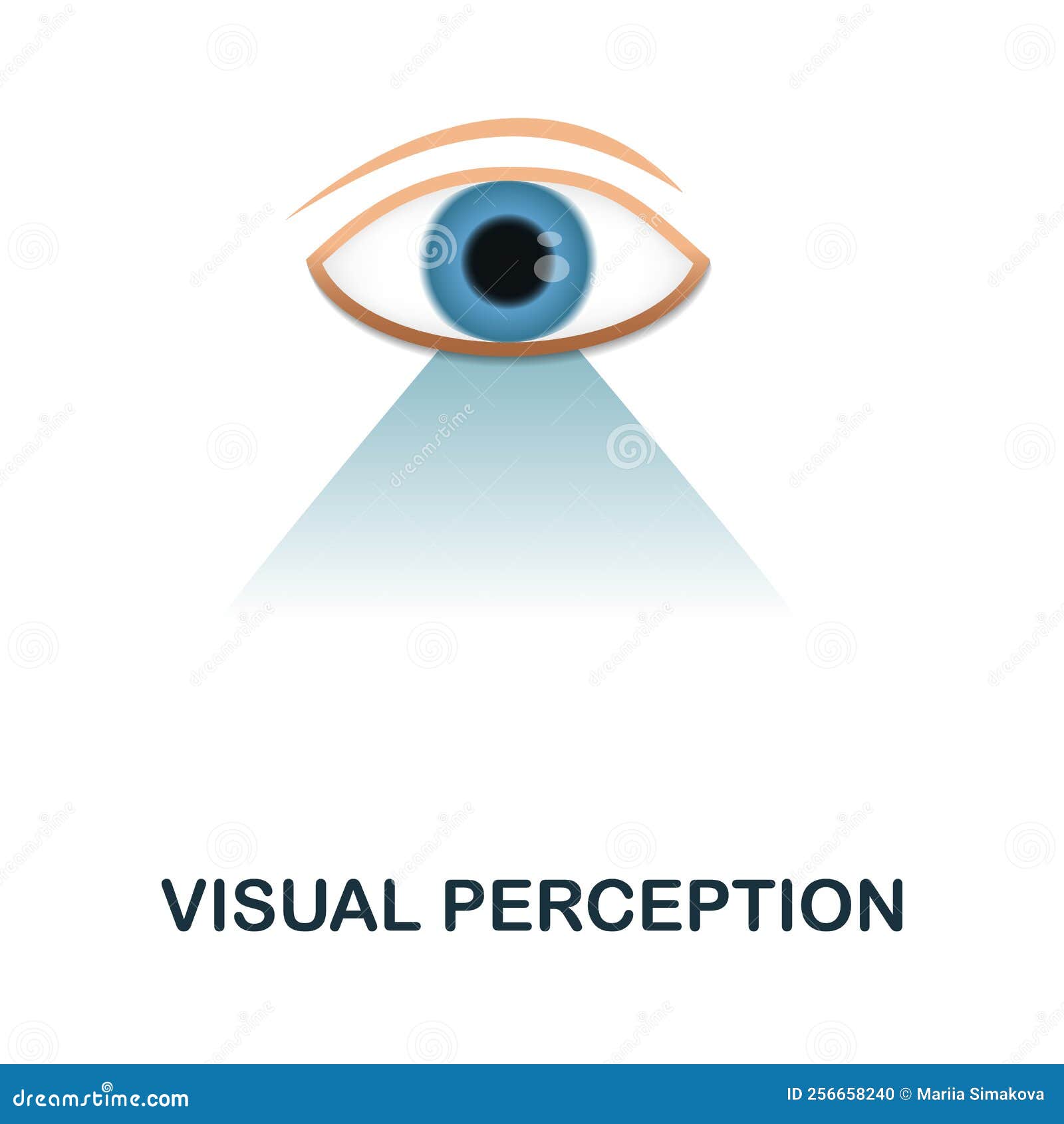 Visual Perception Icon. 3d Illustration from Cognitive Skills ...