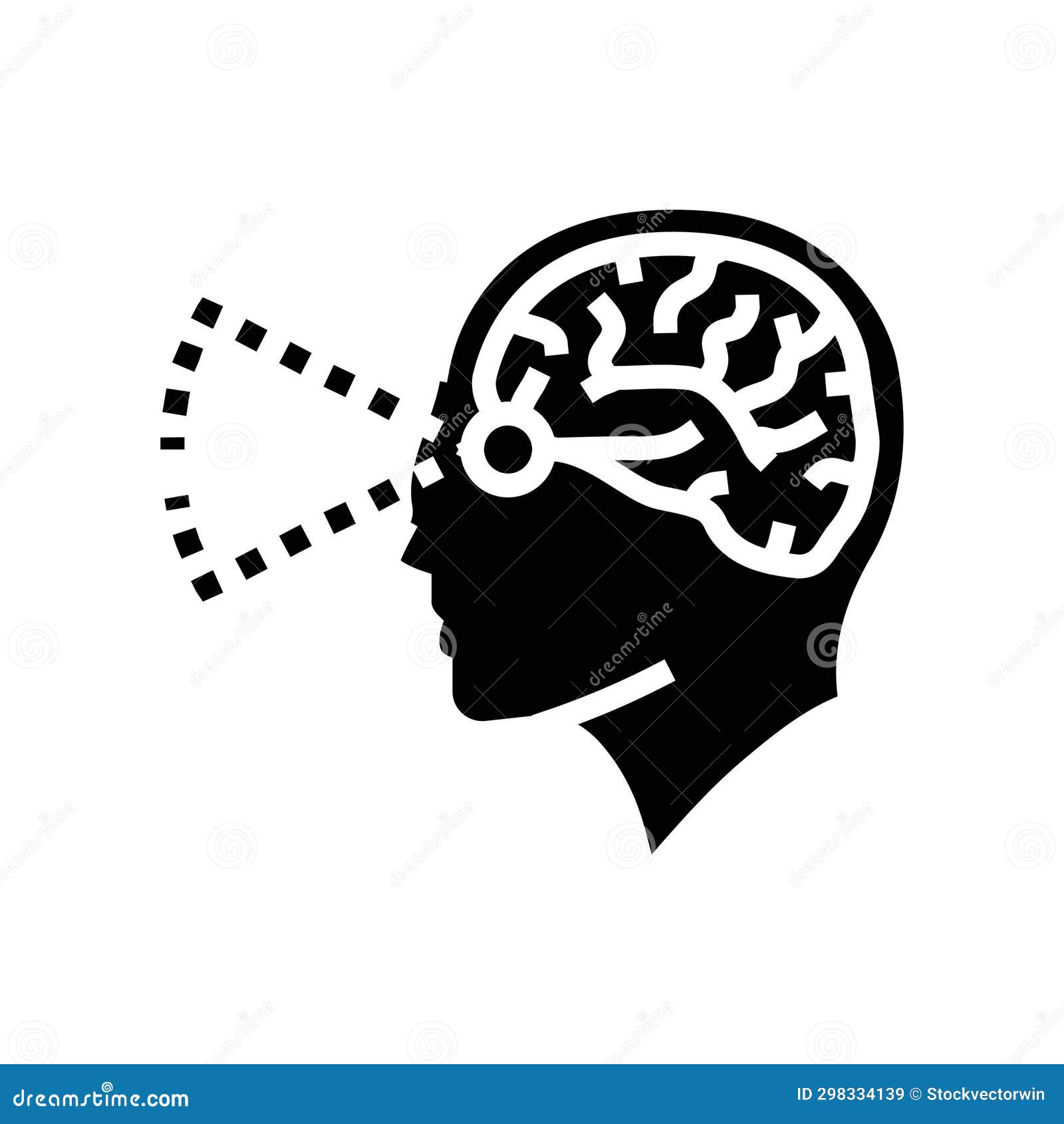 Visual Perception Occupational Therapist Glyph Icon Vector Illustration ...