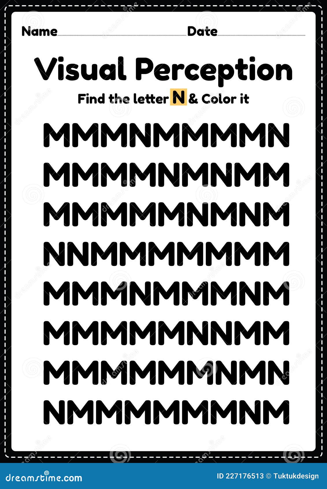Visual Perceptual Skills Activity Of Alphabet Letters Worksheet For ...