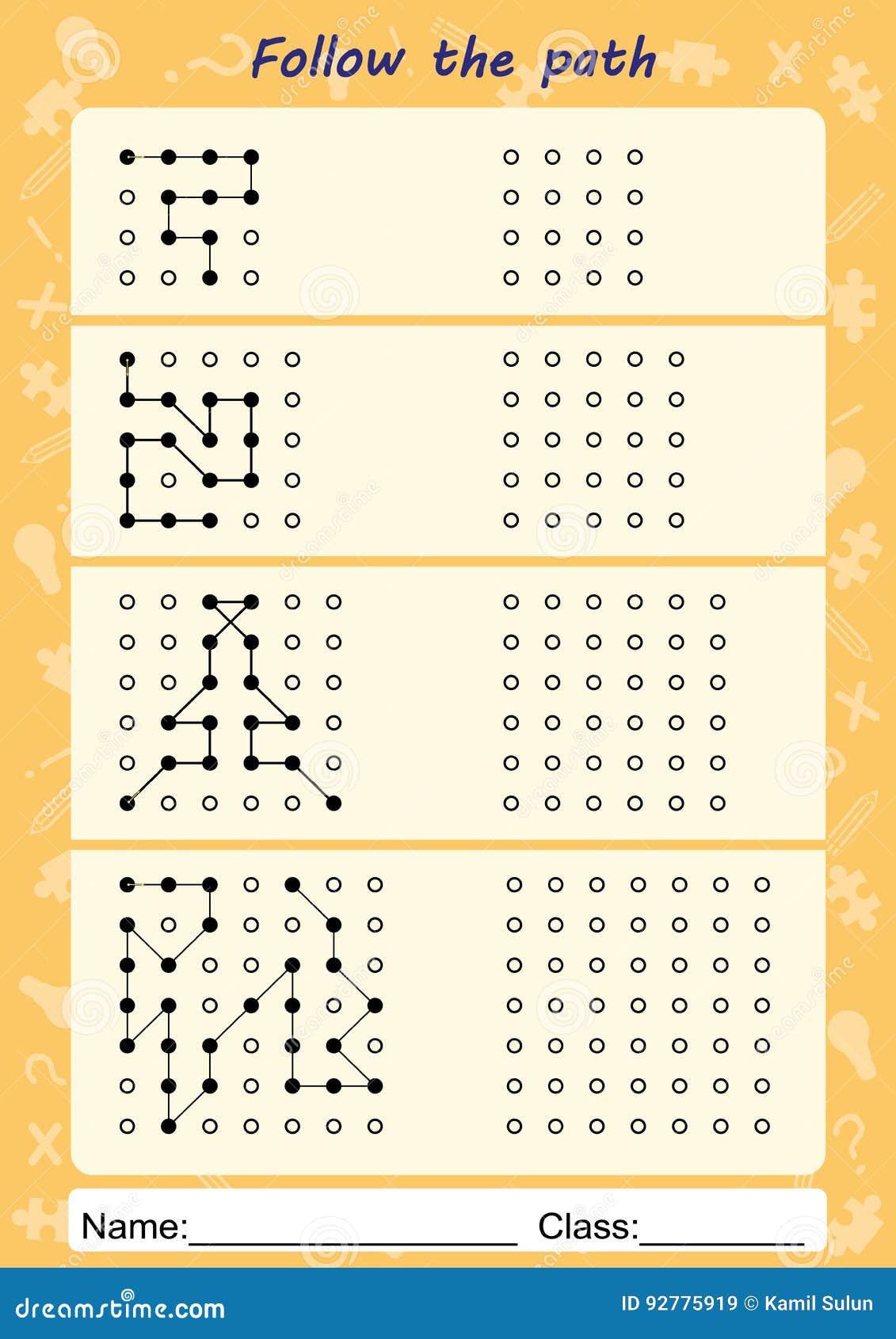 Visual Perceptual Worksheets, Follow the Path, Copy Pattern Stock ... Visual Perceptual Worksheets, Follow the Path, Copy Pattern Stock ...