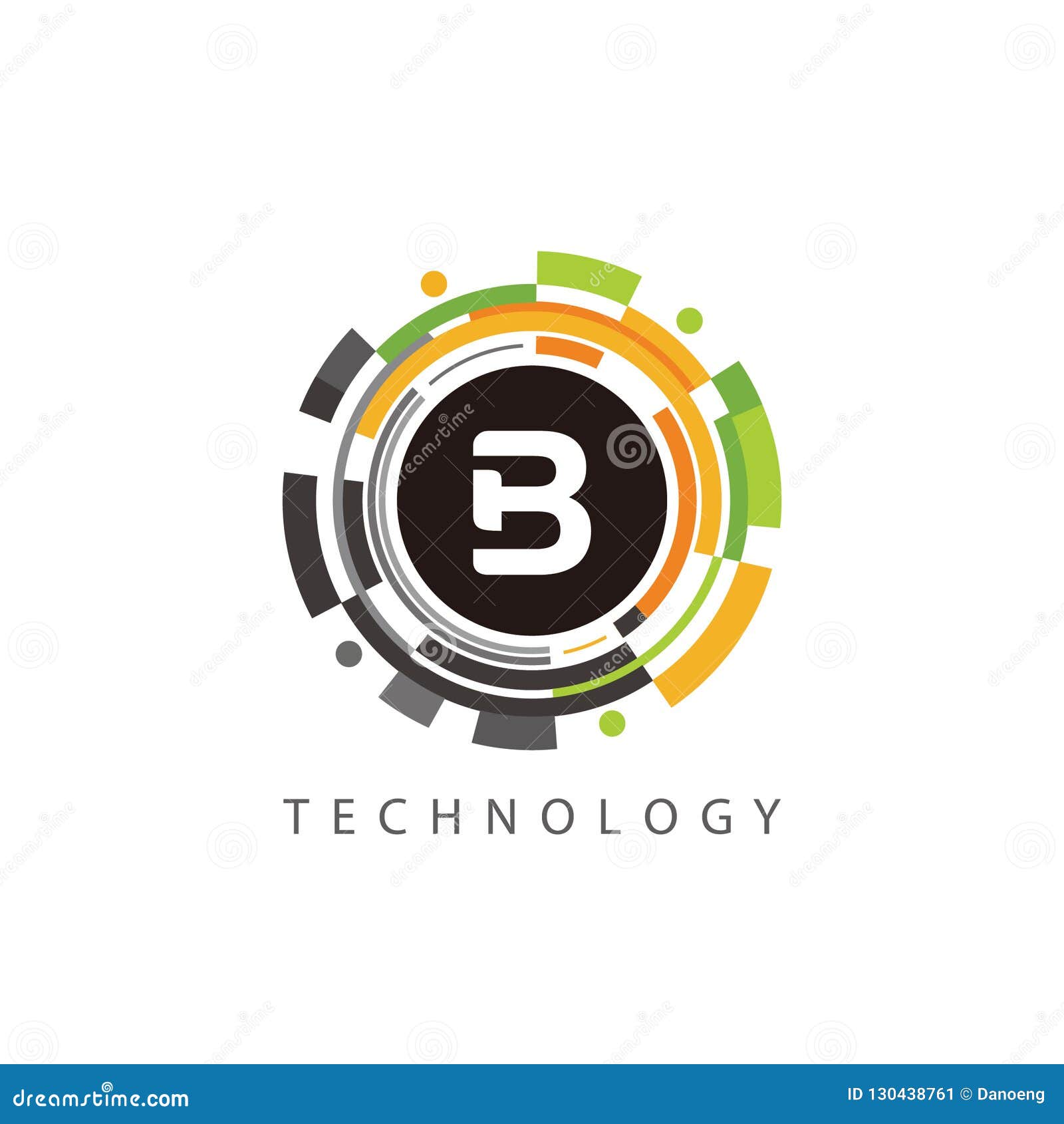 Visual Pixel Data Digital B Letter Logo Stock Illustration ...