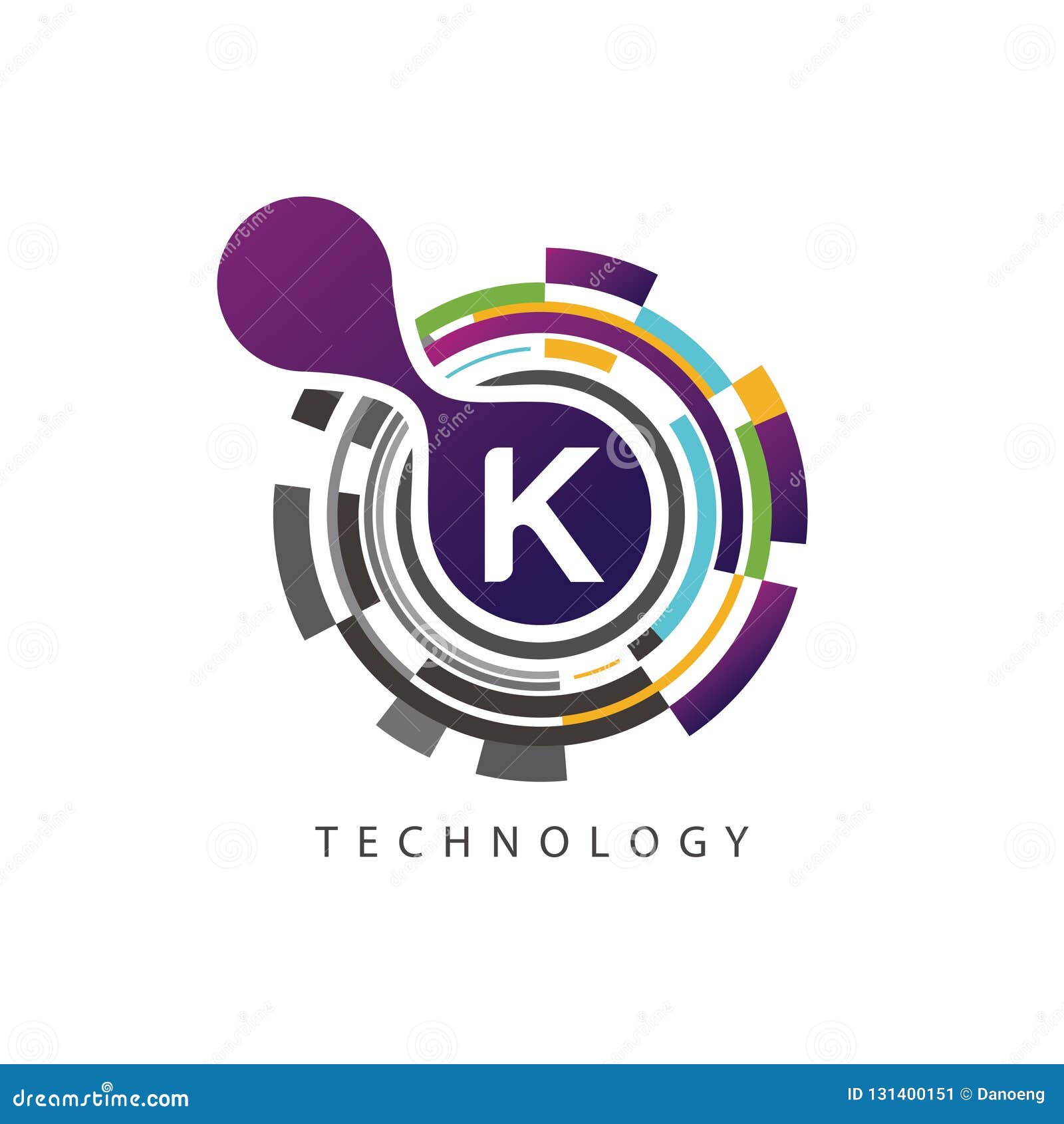 Visual Pixel Techno K Letter Logo Stock Illustration - Illustration of ...
