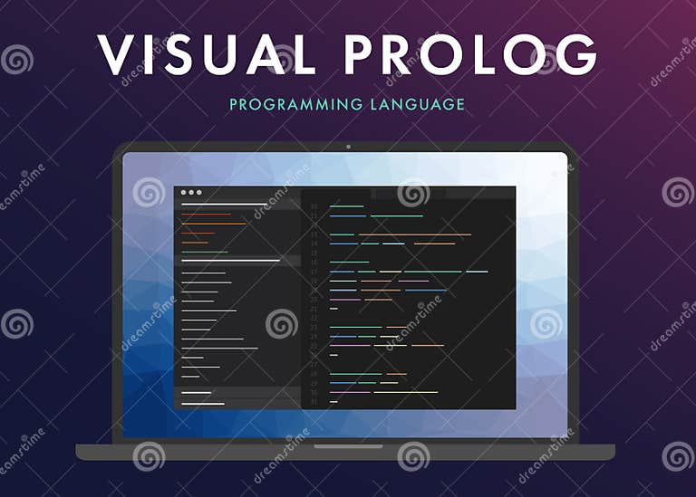 Visual Prolog Programming Language Stock Vector - Illustration of concept, screen: 139973376