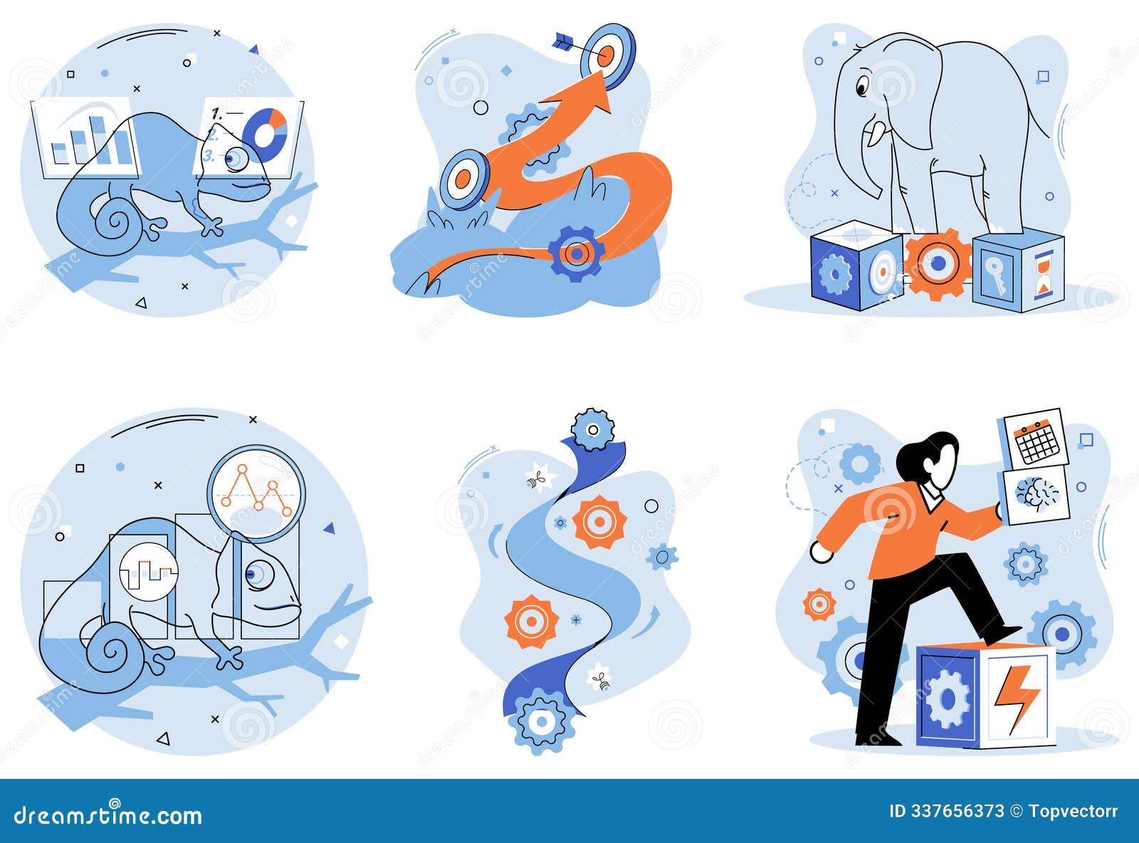 Visual Representation of Adaptability in Business with Metaphorical ...