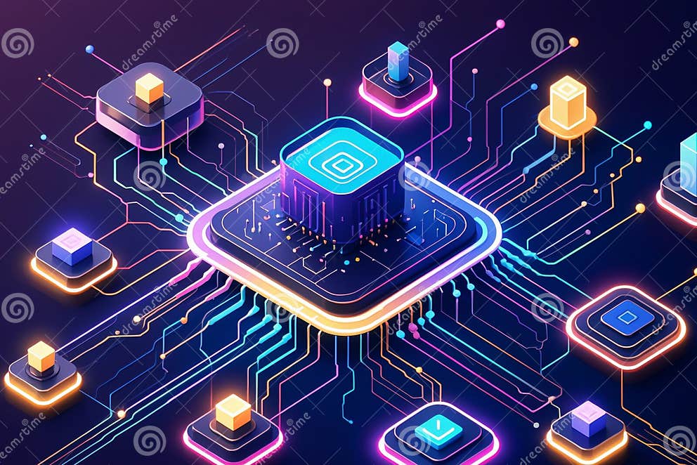 Visual Representation of AI Algorithms with Interconnected Nodes and ...