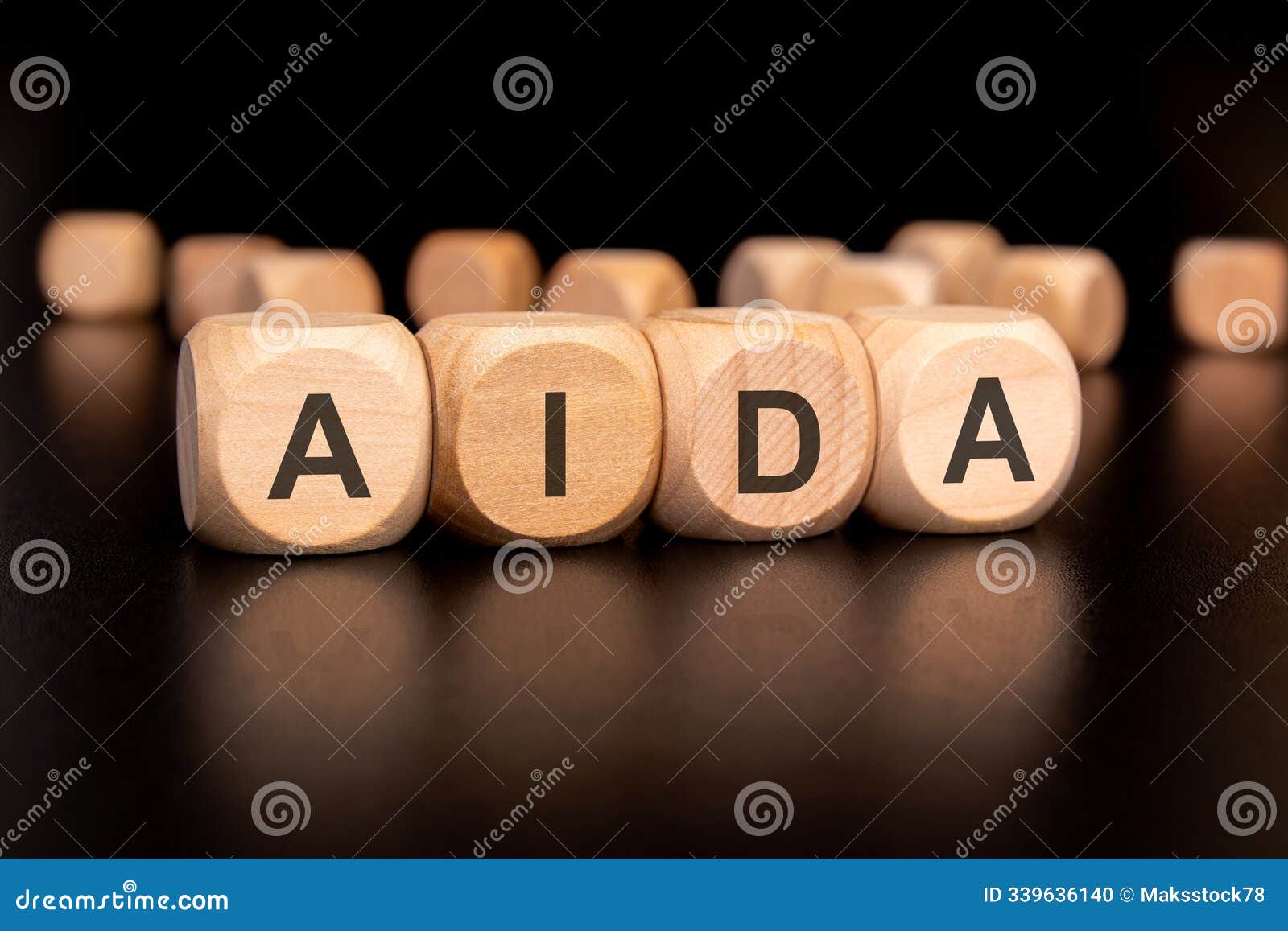 Visual Representation of the AIDA Model Utilizing Wooden Blocks for ...