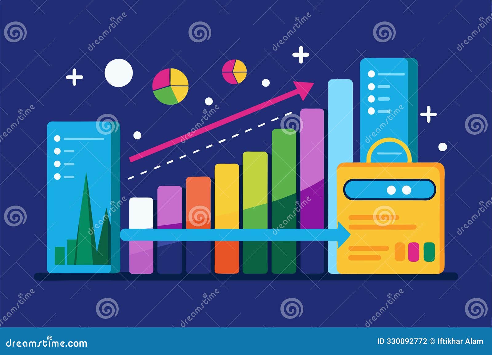 Visual Representation of Bank Credit Card Data Trends Showing Growth in ...