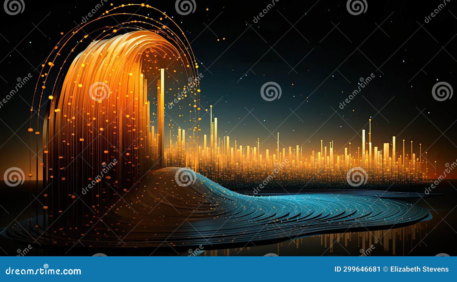 A Visual Representation of Big Beautiful Data Stock Illustration ...