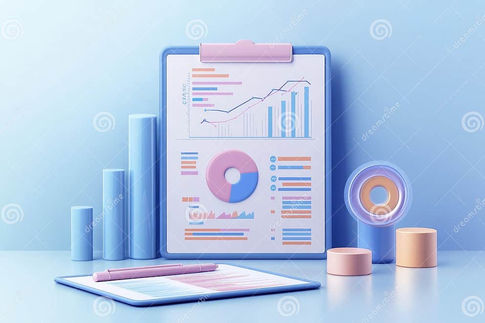 A Visual Representation of Business Growth and Data Analysis Featuring ...