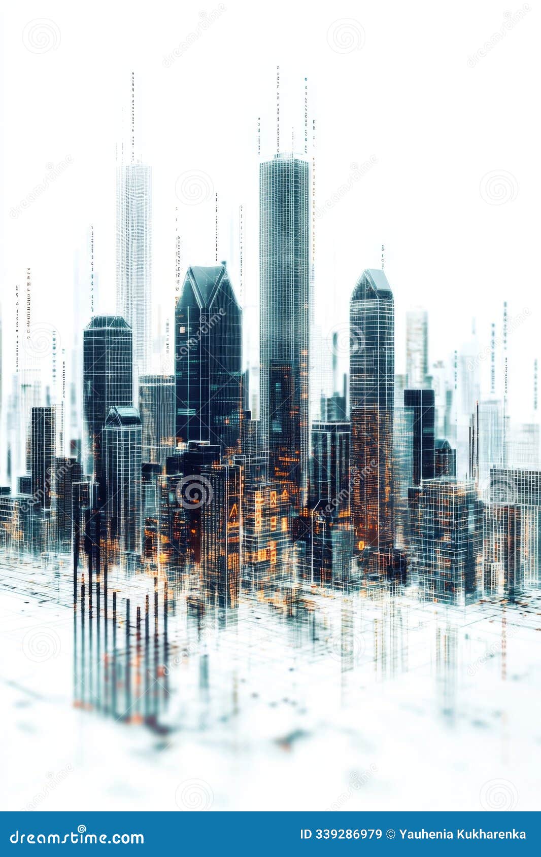 Data-driven Urban Metropolis Stock Illustration - Illustration of ...