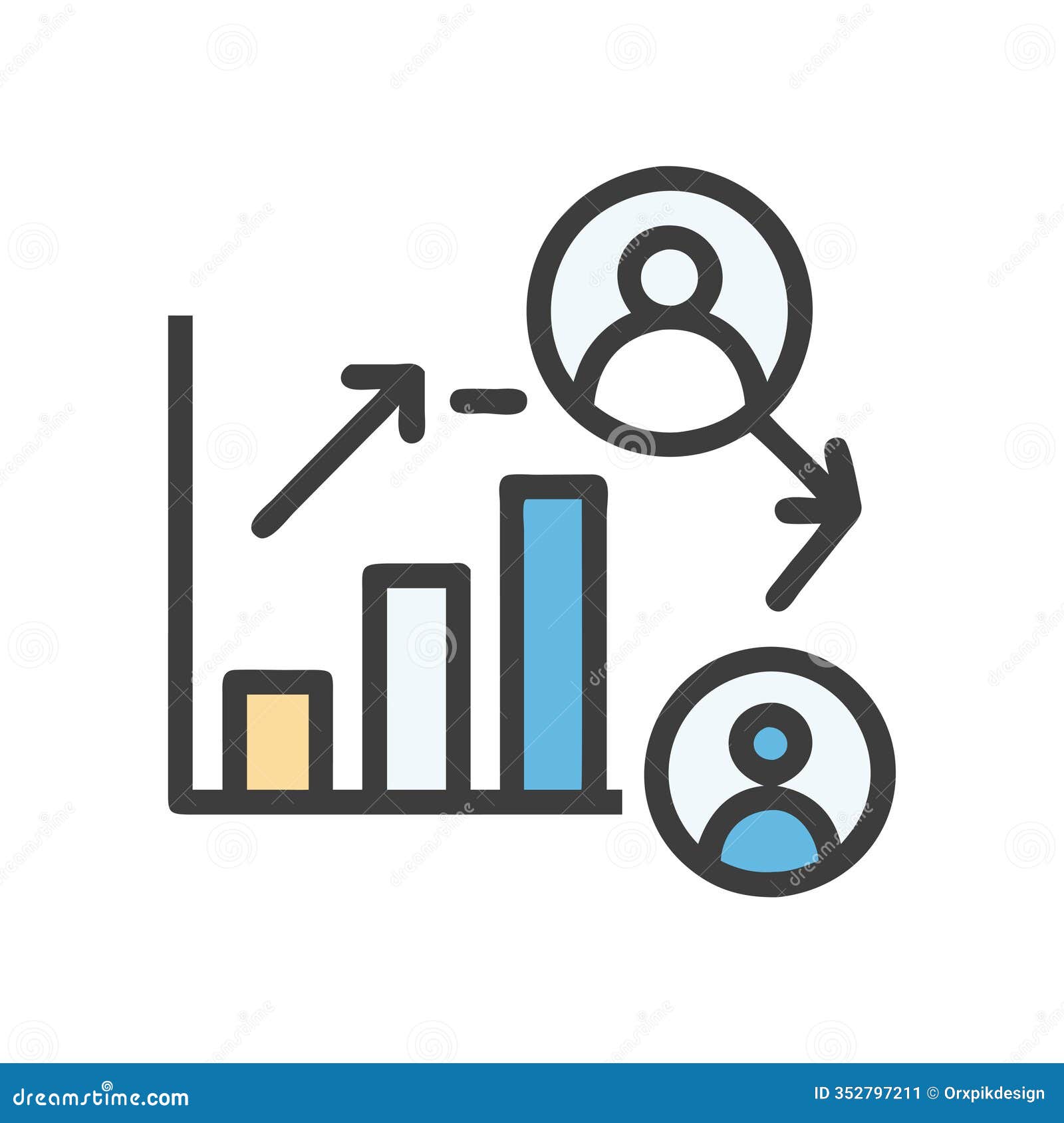 Visual Representation of Client Retention Metrics Stock Vector ...