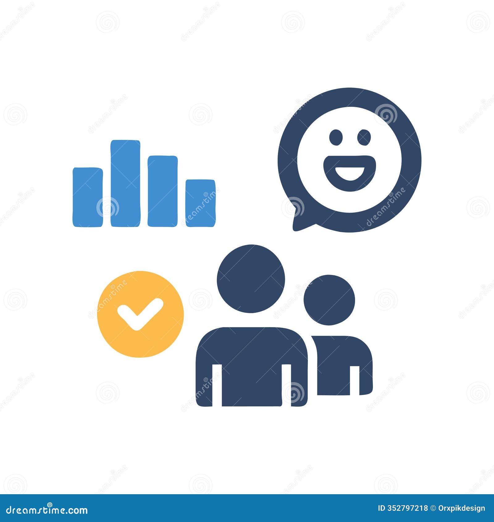 Visual Representation of Client Satisfaction Analysis Stock Vector ...