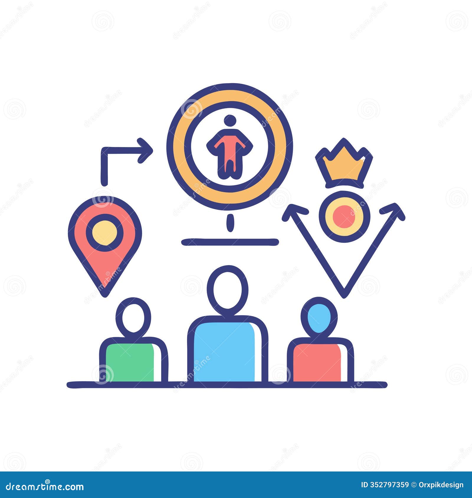 Visual Representation of Competitive Positioning Stock Vector ...