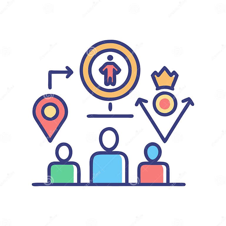 Visual Representation of Competitive Positioning Stock Vector ...