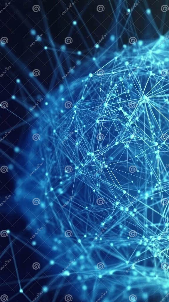 Visual Representation of Complex Algorithmic Structures in Blue Tones ...