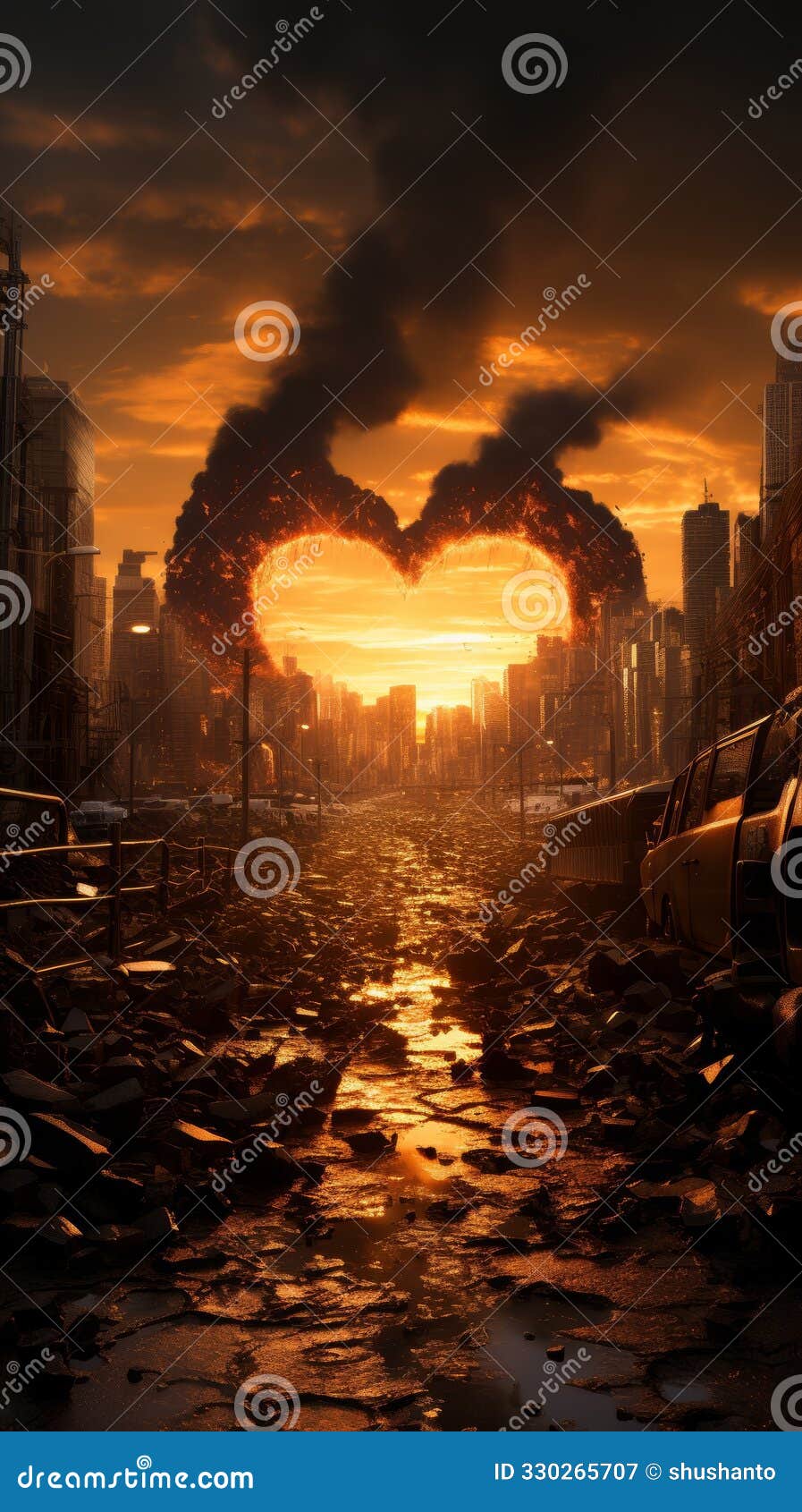 A Visual Representation of a Concept of Emotion Such As Love Loss or ...