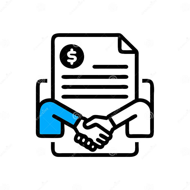 Visual Representation of Contract Negotiation Stock Vector ...