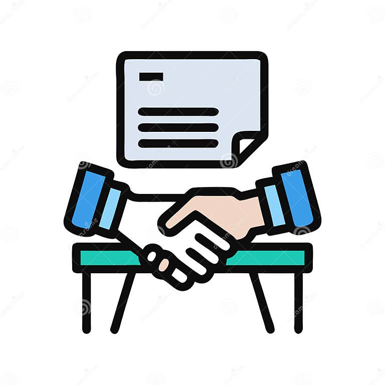 Visual Representation of Contract Signing Stock Vector - Illustration ...