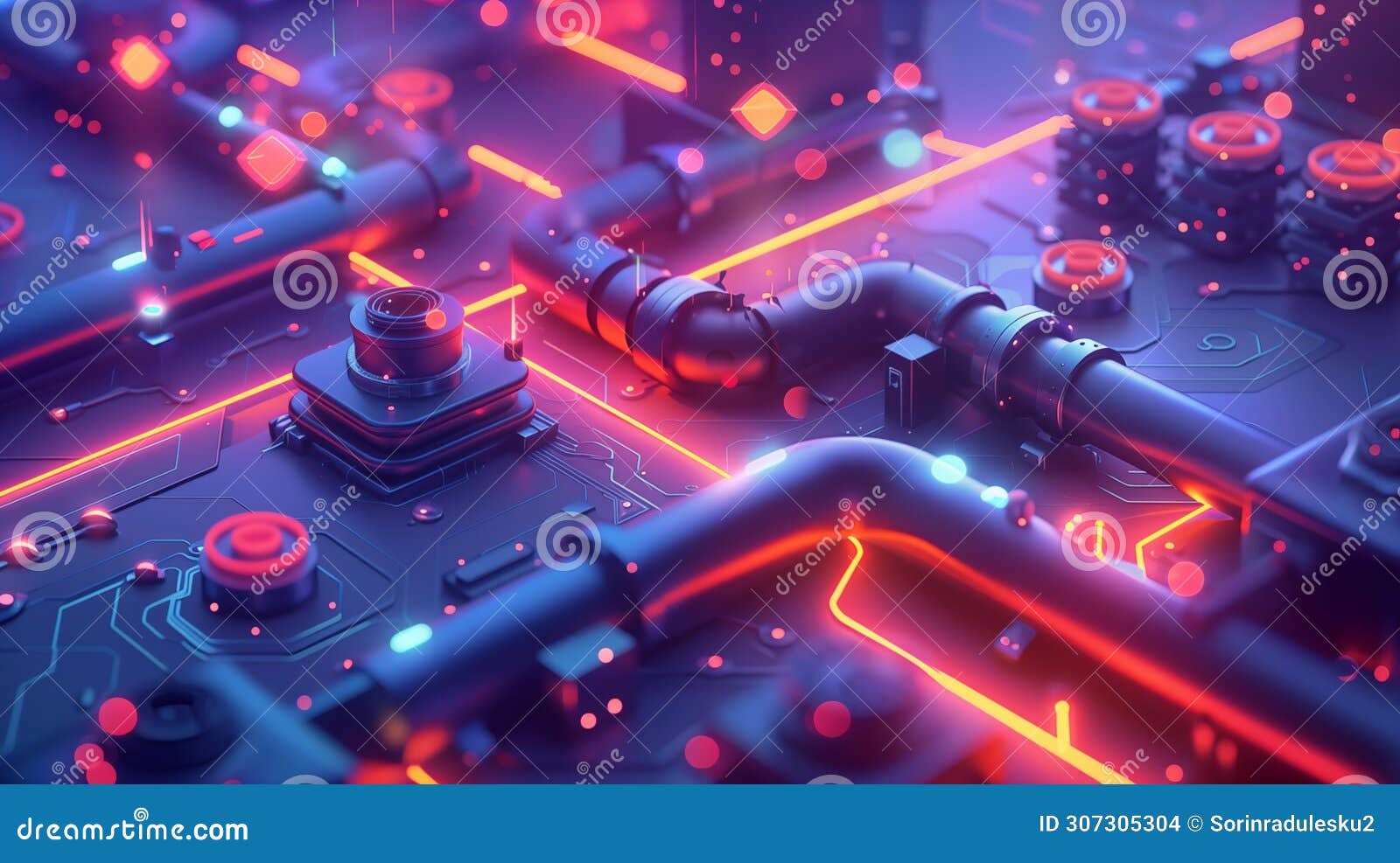 Data Pipeline Line Icons Collection Integration Extraction