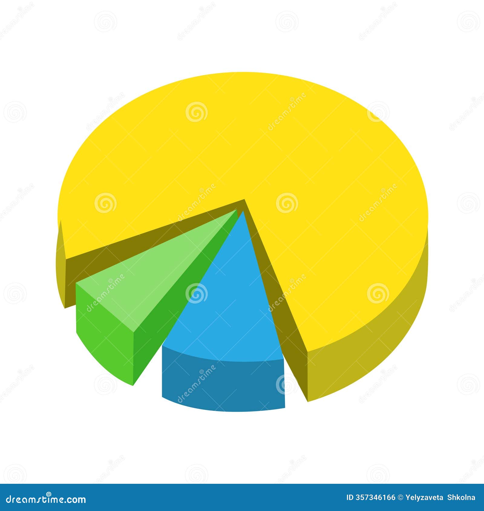 Visual Representation of Data Using a Colorful Pie Chart Illustrating ...