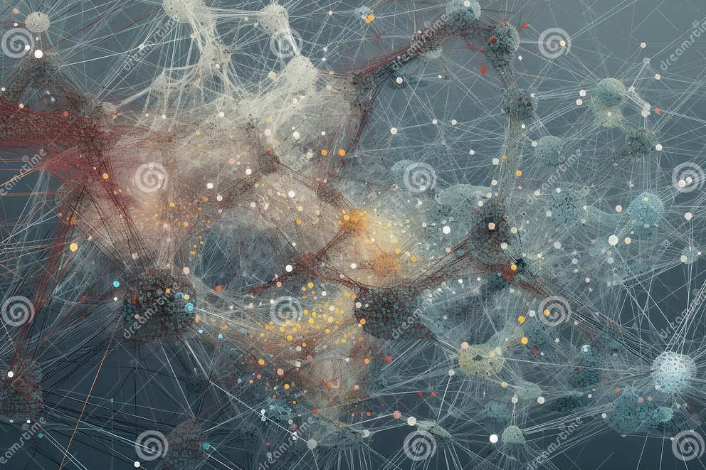 Visual Representation Of Deep Learning Network With Intricate Patterns And Connections Visible