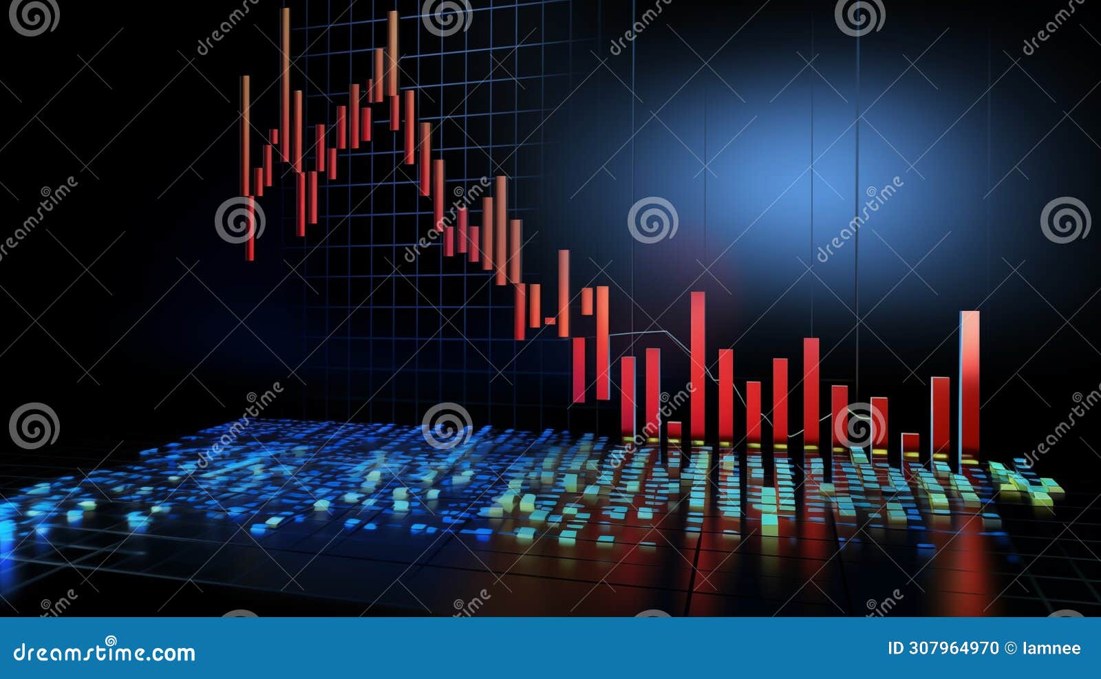 Graph Illustrating Decline in Financial Market Economic Impact.AI ...