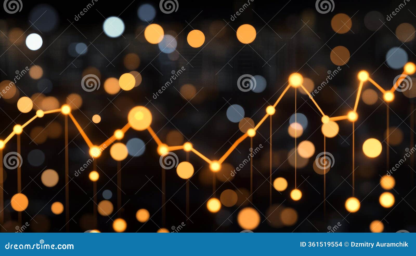 Visual Representation of Digital Data Illustrating Stock Market Trends ...