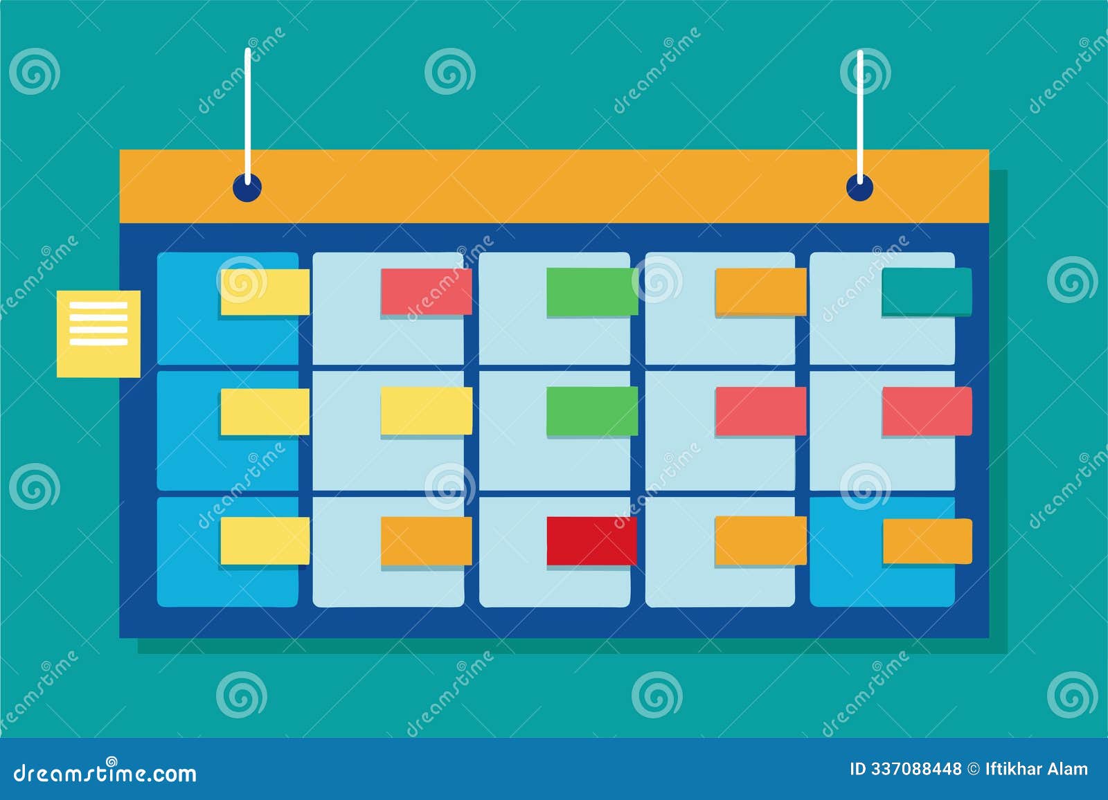 This Visual Representation Displays a Work Schedule Planner Featuring ...