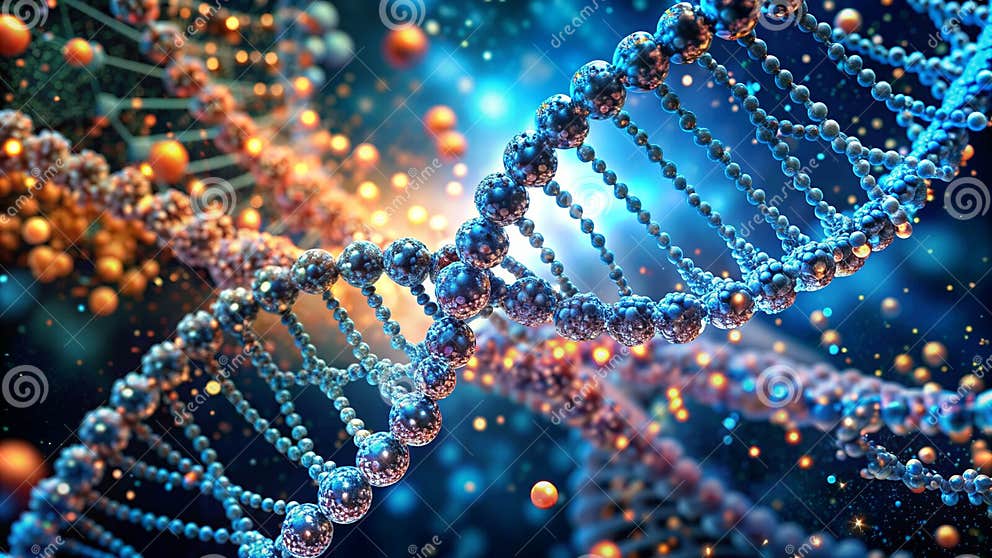 A Visual Representation of a DNA Stock Illustration - Illustration of ...