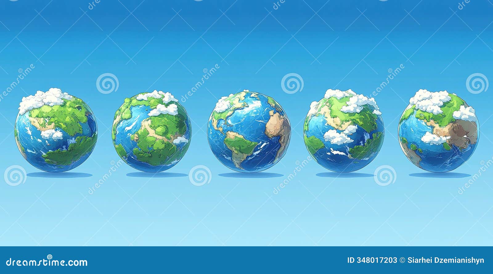 Visual Representation of Earth Showcasing Different Stages of ...
