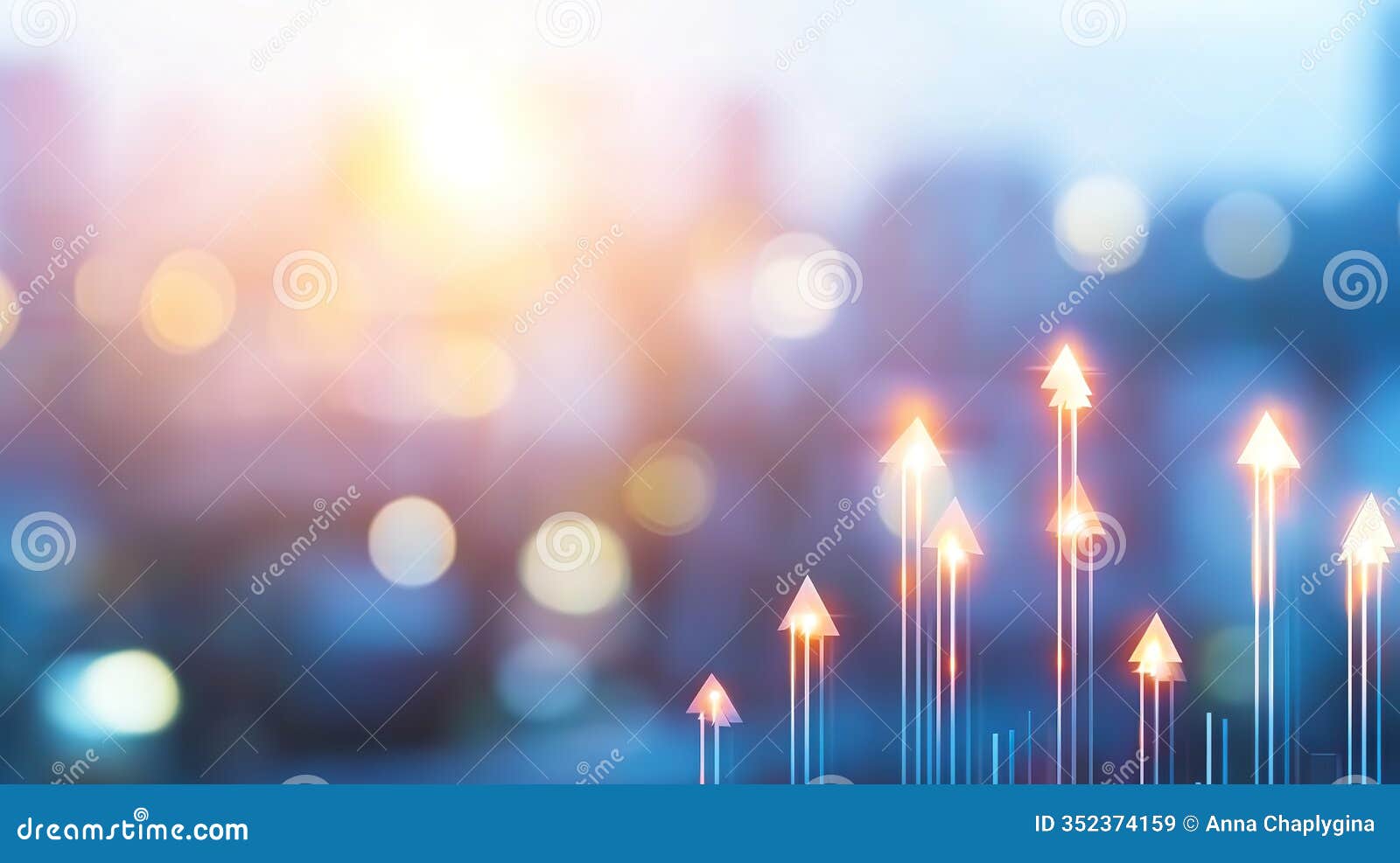 Visual Representation of Economic Growth Indicators with Dynamic Arrows ...