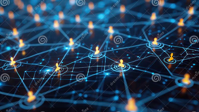 Visual Representation of Encrypted Data Traveling Stock Illustration ...